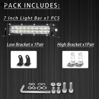 China 7 Inch Slim LED Light Bar for Truck 60W 6000lm Waterproof Lightbar Working Time hours 50000 for sale