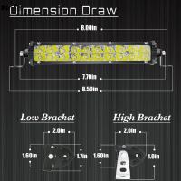 China 7 Inch Slim LED Light Bar for Truck 60W 6000lm Waterproof Lightbar Working Time hours 50000 for sale