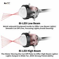 China Car Modification Kit Dual LED Projection Lens Headlights for High/Low Beam Function for sale