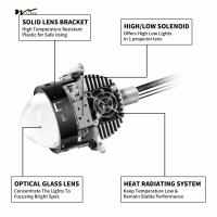China Car Modification Kit Dual LED Projection Lens Headlights for High/Low Beam Function for sale