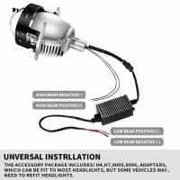China Car Modification Kit Dual LED Projection Lens Headlights for High/Low Beam Function for sale