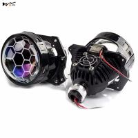 China Universal LED Headlight Kit for H1 H4 H7 Automotive Motorcycle Honeycomb Projection Lens for sale