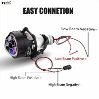 China Universal LED Headlight Kit for H1 H4 H7 Automotive Motorcycle Honeycomb Projection Lens for sale
