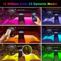China Car Interior Lights and Accessories APP Control Remote Music Sync RGB LED Strip Light for sale