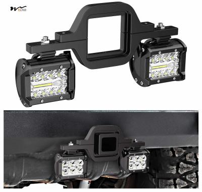 China 2 Pcs 4-inch 60W LED Pods with 2-inch Trailer Hitch Mounting Bracket for Spare Reverse Light for sale