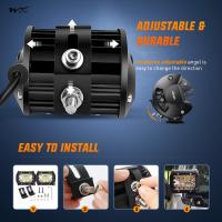 China 2 Pcs 4-inch 60W LED Pods with 2-inch Trailer Hitch Mounting Bracket for Spare Reverse Light for sale
