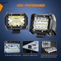China 2 Pcs 4-inch 60W LED Pods with 2-inch Trailer Hitch Mounting Bracket for Spare Reverse Light for sale