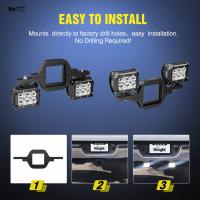 China 2 Pcs 4-inch 60W LED Pods with 2-inch Trailer Hitch Mounting Bracket for Spare Reverse Light for sale