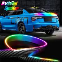 China 52 Inch RGB LED Car Trunk Rear Spoiler Roof Lip Kit Luminous Design for Performance for sale
