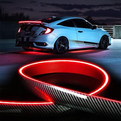 China 129.79 x 3.51 x 1.02 cm Packaging Size Luminous Car Spoiler with LED Strip Light for sale