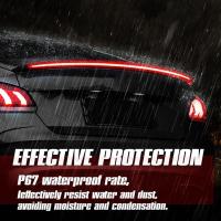 China 129.79 x 3.51 x 1.02 cm Packaging Size Luminous Car Spoiler with LED Strip Light for sale