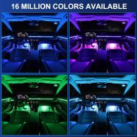 China Special Functions 5 in 1 Car Interior Lights 16 Million Colors with Wireless Control for sale