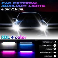 China Universal Super Bright Car Trucks DRL Waterproof 12V LED Strips COB Car LED Fog Light for sale