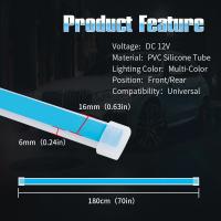 China Car Engine Hood Decorative Headlights 12V RGB Multi-Color Waterproof Hood Light Strip for sale
