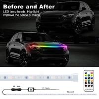 China Waterproof Car LED Hood Light Strip 59 Inch Flexible Daytime Running Light for Exterior for sale