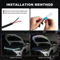 China Waterproof Car LED Hood Light Strip 59 Inch Flexible Daytime Running Light for Exterior for sale
