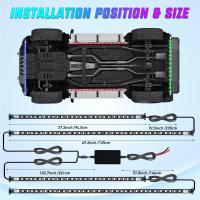 China Multi-color Car LED Light Strip with Voice Control and Music Mode 680g Remote Control for sale