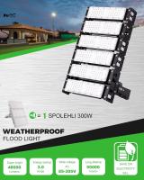 China 300W Equivalent 39000LM Super Bright LED Arena Lights Corded Electric IP66 Waterproof for sale