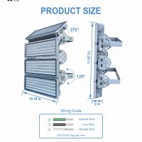China Outdoor LED Flood Light 24000LM Super Bright with 6000K Daylight White Waterproof Design for sale