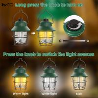China Mini Retro Camping Lights 1000LM Rechargeable LED Camping Lantern Waterproof 3 Light Modes for sale