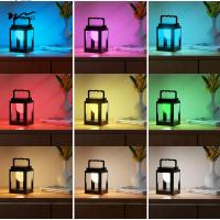 China Solar Table Lamp 10 RGB Color Changing Lights Portable Rechargeable Solar Lantern Waterproof 2- for sale
