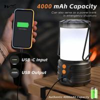 China Water Resistant LED Rechargeable Camping Lantern 4000 mAh Capacity 3 Lighting Modes 2- for sale