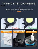 China COB Mini Keychain Flashlight Rechargeable LED Torch Pocket Light 4 Modes for Outdoor for sale