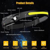 China Rechargeable 2PCS 230 degrees Wide Beam Head Light Flashlight for Camping Gear Adults for sale