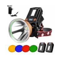 China Green Red Headlamp for Fishing Super Bright Rechargeable Waterproof Outdoor Spotlight for sale