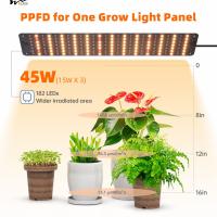 China Indoor Plants 45W LED Grow Light Panel with Timer and Dimmable 3 Modes Full Spectrum for sale