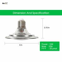China 15Watts Full Spectrum Aluminum LED Plant Growth Light Bulb for Indoor Plants High PPF for sale