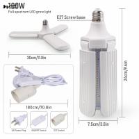 China Indoor Plants 150W Sunlike Full Spectrum LED Grow Light Bulb Foldable Plant Growth Lamp for sale