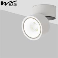 China Smart Home LED Cylindrical COB Open-Mounted Downlights with 90 CRI and No Hole Design for sale