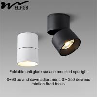 China Smart Home LED Cylindrical COB Open-Mounted Downlights with 90 CRI and No Hole Design for sale