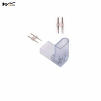 China Modern Style 2 Pin L Shaped LED Neon Light PVC Splice Connector for AC 110V Input Voltage for sale