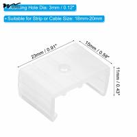 China LED Strip Light Clips 40 Pack Mounting Bracket Fixing Clips Plastic Clamp Holders with Screws for sale