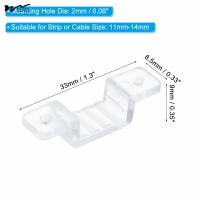 China Auto CAD Layout LED Strip Light Clips 50 Pack Mounting Bracket Fixing Clips with Screws for sale