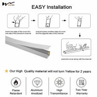 China Plus-Size U Shape LED Aluminum Channel System with Milky Cover 10-Pack 6.6ft/2Meter for sale