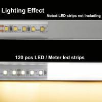 China Plus-Size U Shape LED Aluminum Channel System with Milky Cover 10-Pack 6.6ft/2Meter for sale