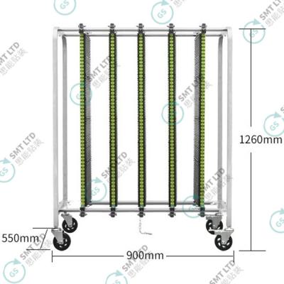 China ESD PCB Storage Trolley 400pcs 100 Layers Stainless Steel for sale