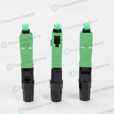 China 0.3dB Fiber Optic Fast Connectors SC APC Field Assembly Optical Connector for sale