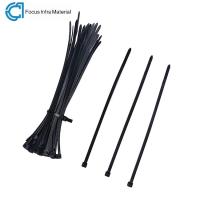 China 0.3 Inch 94V 2 Black Zip Cable Ties Nylon Heavy Duty Cable Ties for sale