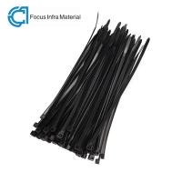 China 0.3 Inch 94V 2 Black Zip Cable Ties Nylon Heavy Duty Cable Ties for sale