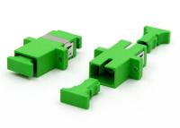 China SC APC SX Single Mode with Metal Clips with Flange Fiber Optic Adapter for sale