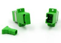 China SC APC SX Single Mode with Metal Clips with Flange Fiber Optic Adapter for sale