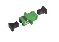 China SC APC Simplex Single Mode with Metal Clips with Flange Fiber Optic Coupler for sale