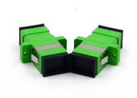 China SC APC Simplex Single Mode with Metal Clips with Flange Fiber Optic Coupler for sale