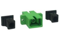 China SC APC Simplex Single Mode with Metal Clips with Flange Fiber Optic Coupler for sale