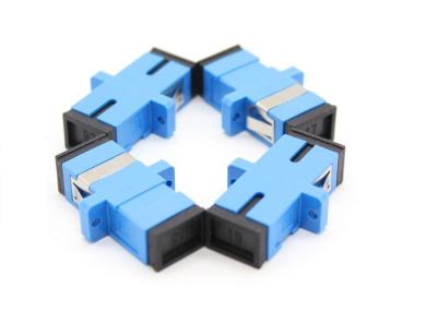 China SC UPC Single Mode SX with Flange With Metal Clips Fiber Optic Adapter for sale