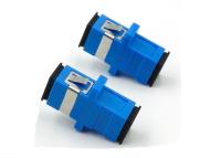 China SC UPC Single Mode SX with Flange With Metal Clips Fiber Optic Adapter for sale